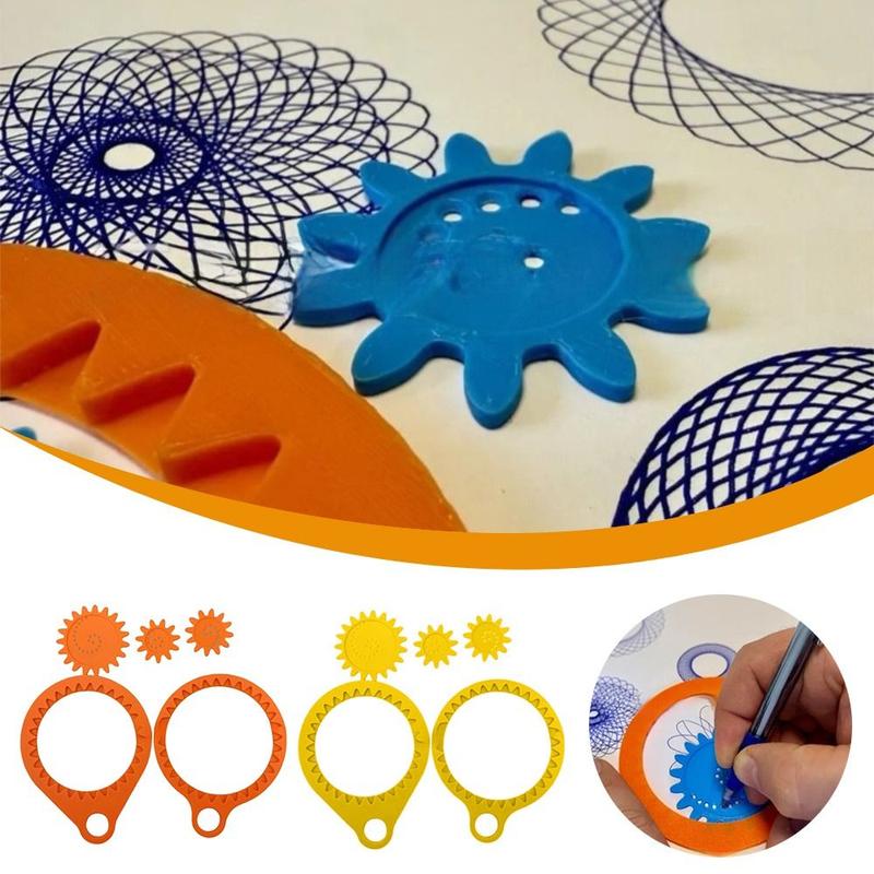 Creative Plastic Painting Geometric Ruler Interlocking Gears - TikTok ...