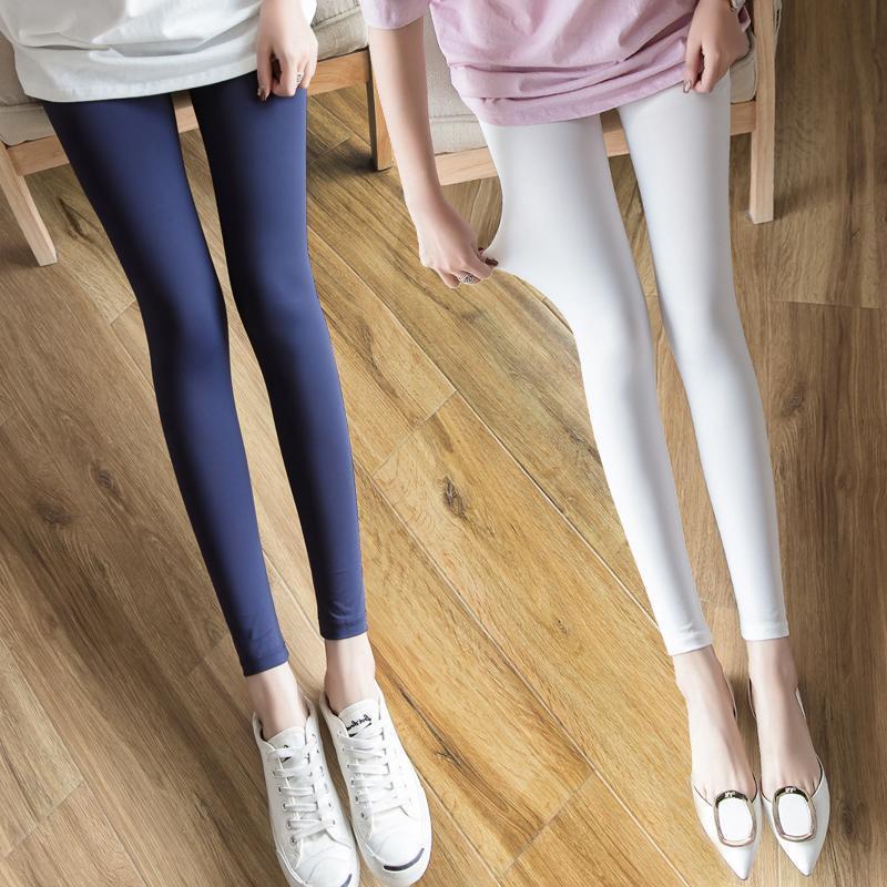 Modal Summer Thin Nine-point Leggings for Women, Slimming Korean ...
