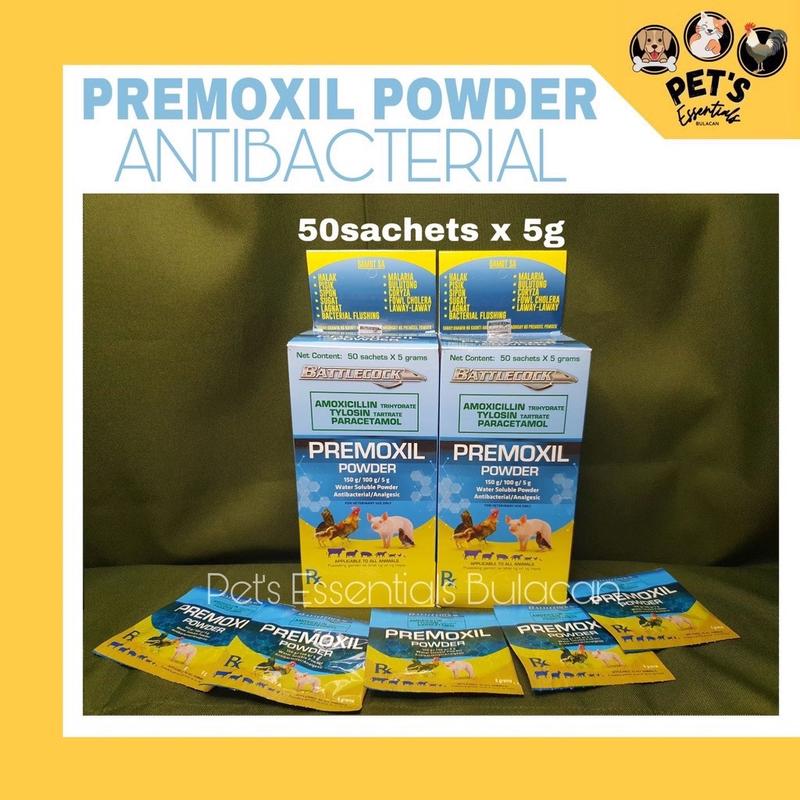 Premoxil Powder Per BOX 50 sachets x 5g for fighting cocks, pigs ...
