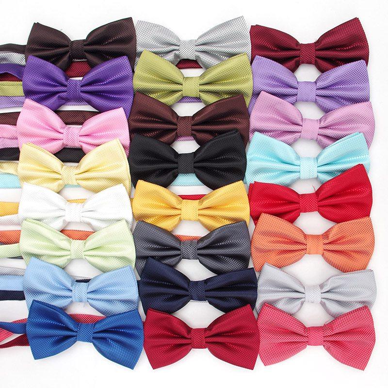 Men Bowties Solid Color Butterfly Wedding Necktie for Boys Girls ...