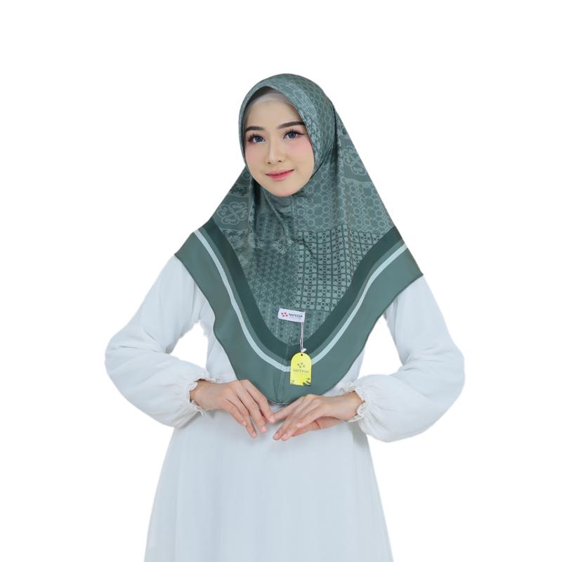 NAFEESA - Hijab Bergo Motif Printing Terbaru Lembut Nyaman Panjang ...