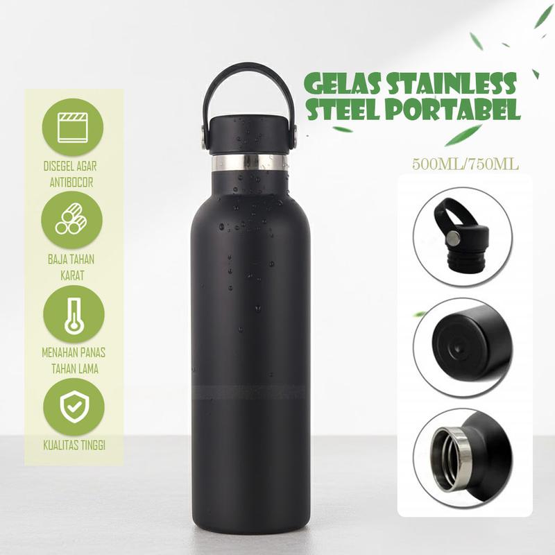500ml/750ml Tumbler Stainless Tumbler tahan panas dingin 24 jam Termos ...