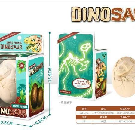 mainan anak dino fossil telur mini fosil dinosaurus archaeological dig ...