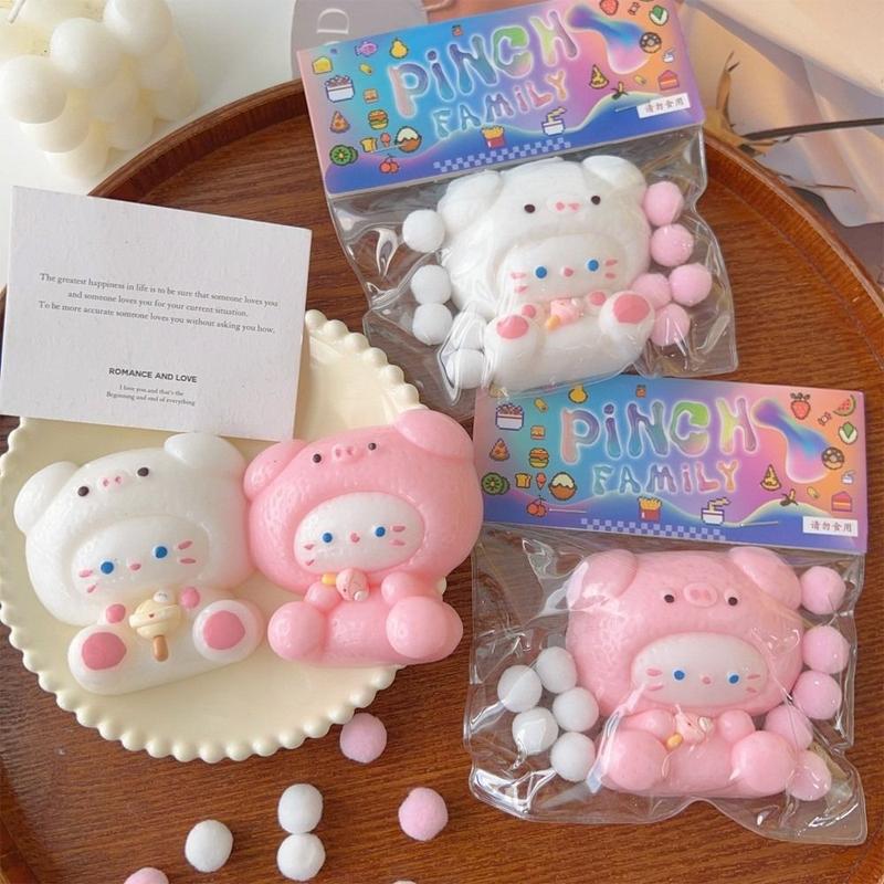 New Soft Sticky Pig Rabbit Pinch Toy Slow Rebound TPR Stress - TikTok ...