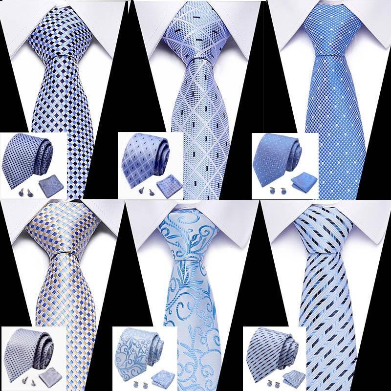 Tie men's blue 3-piece set formal tie straight - TikTok Shop Singapore