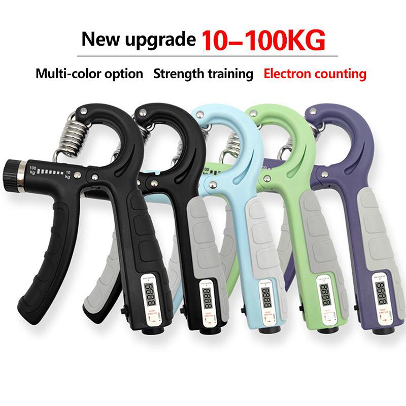 1Pc Adjustable Grip Strength Trainer 100KG Smart Counting Hand - TikTok ...