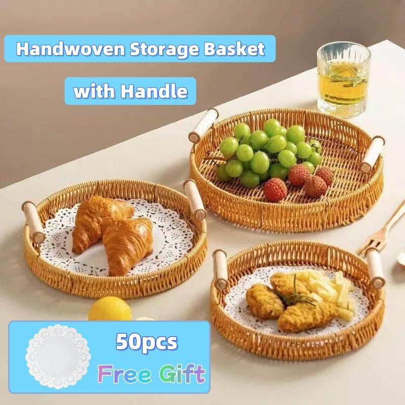 Kertas Pembakar, 50pcs, Gaya Nordic, Tenunan Tangan, Bakul Penyimpanan ...