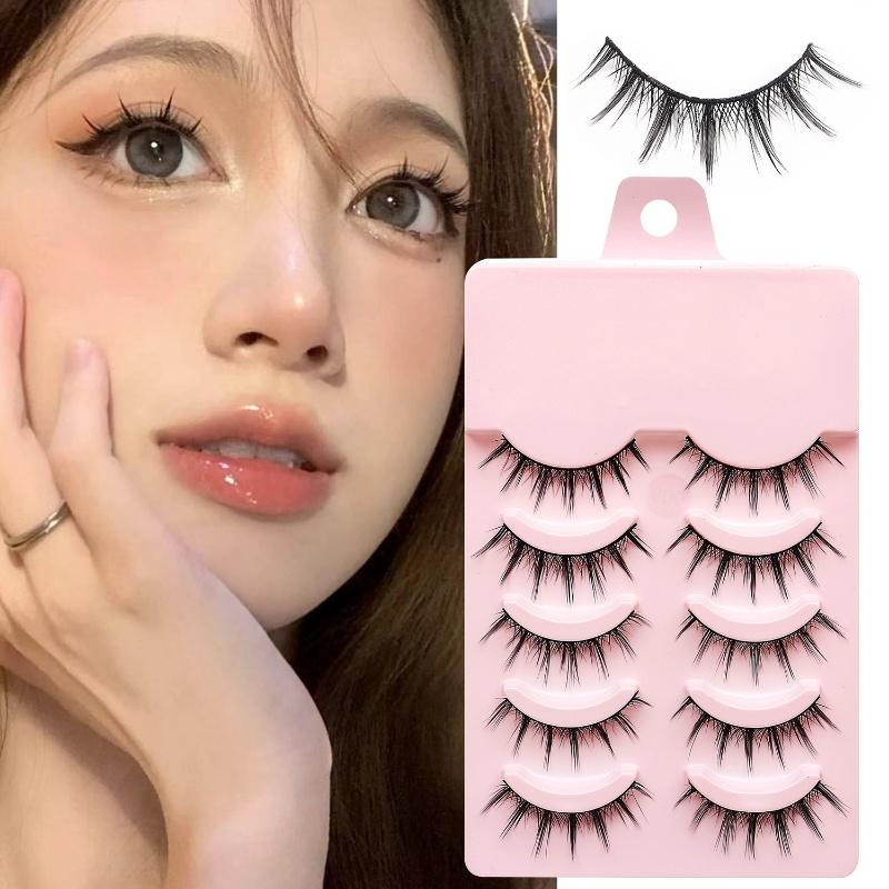 5 Pairs Cosplay Cross False Eyelashes Lash Extension 3D Fair - TikTok ...