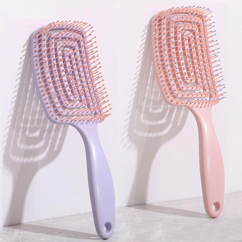 Curved Massage Comb Hollow Fluffy Curly Hair Styling High To - TikTok ...