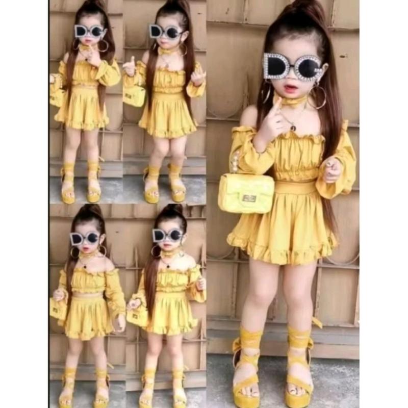 kikay 2in1 fashionista long sleeve croptop with baloon mini skirt ...