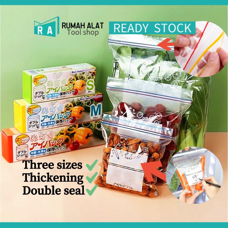 Beg Zip Beg Boleh Ditutup Semula 10/15/20Pcs Beg Penyimpanan - TikTok Shop Malaysia