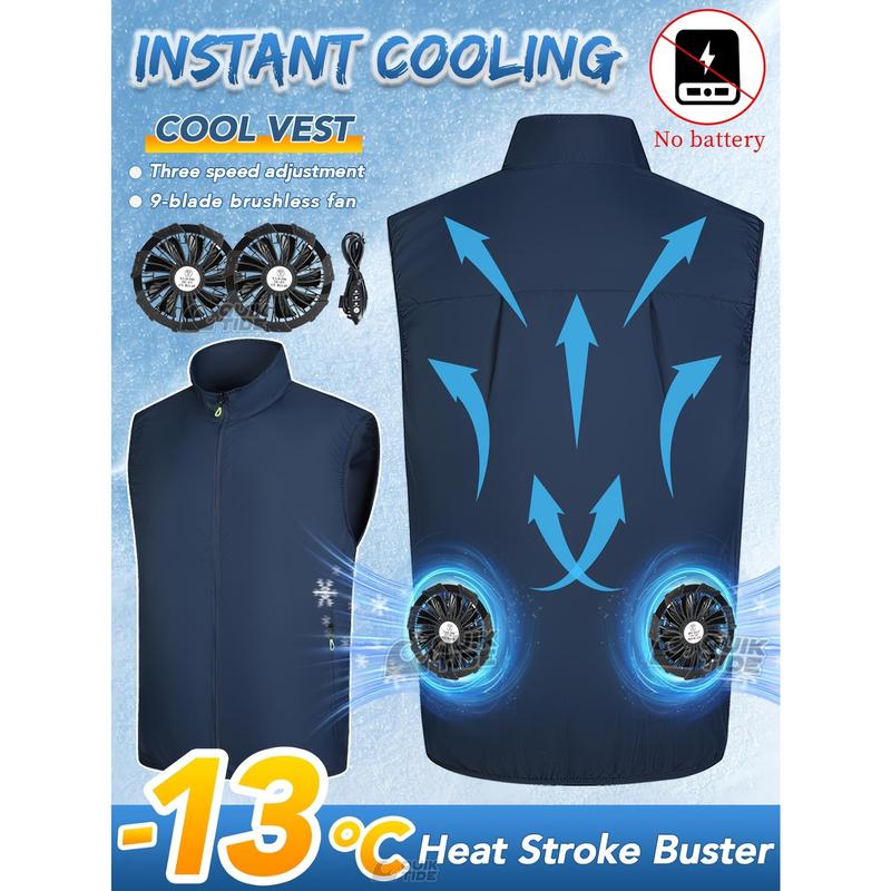 Men's Summer 360° Circulating Air Cooling Vest, 9 Fan Blades - TikTok Shop