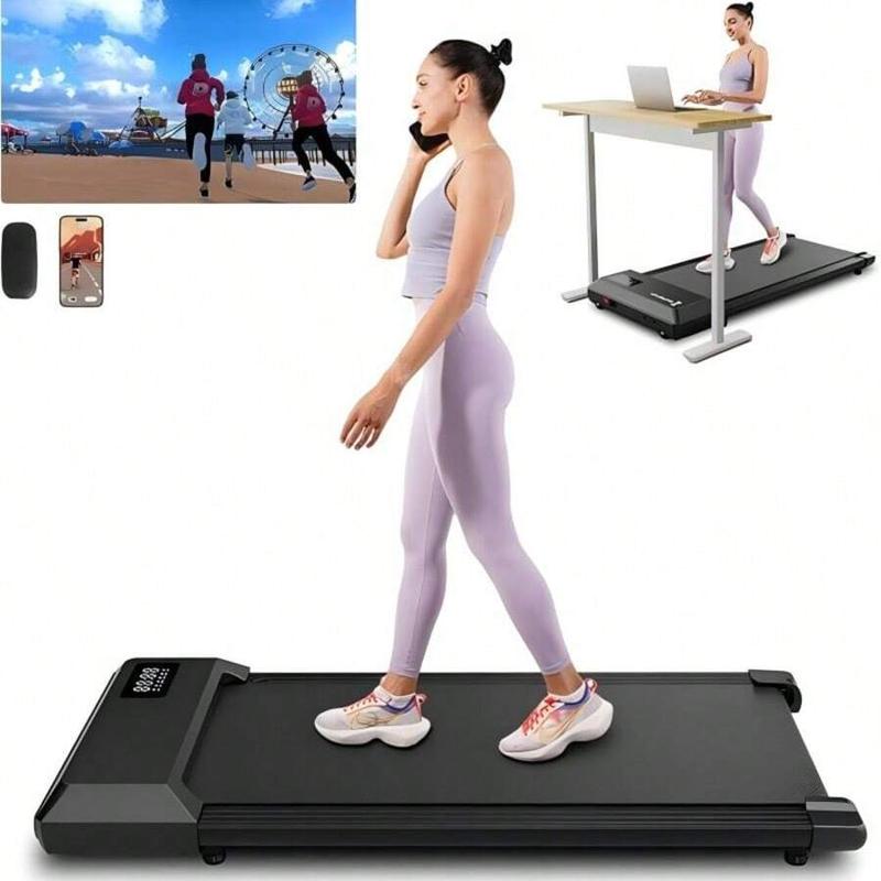 2.2HP 80cm Belt Walking Treadmills For Home, 2 In 1 Portable Under Desk ...