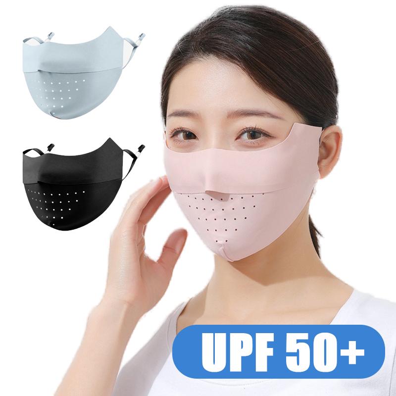 Summer Ice Silk Face Mask UV Sun Protection Respirator Men Women ...