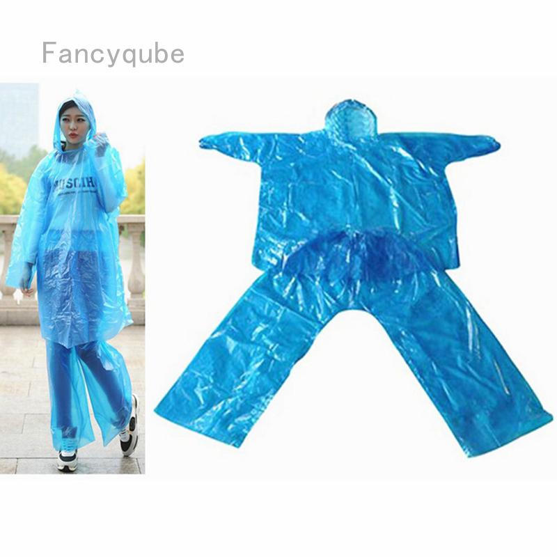 Disposable adult split raincoat, separate upper and lower suits ...