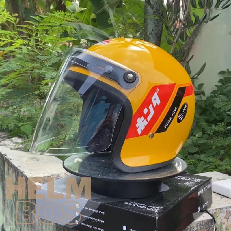 Helm Half Face Honda Gank Gl Series Kaca Venom - Shop | Tokopedia
