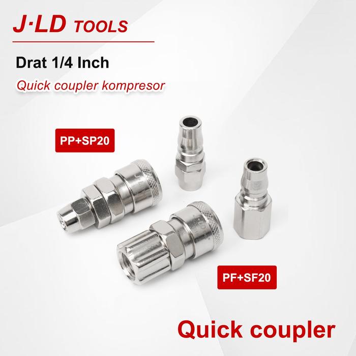 Promo J.LD Quick Coupler Kompresor Connector Angin Kompresor Male Dan ...