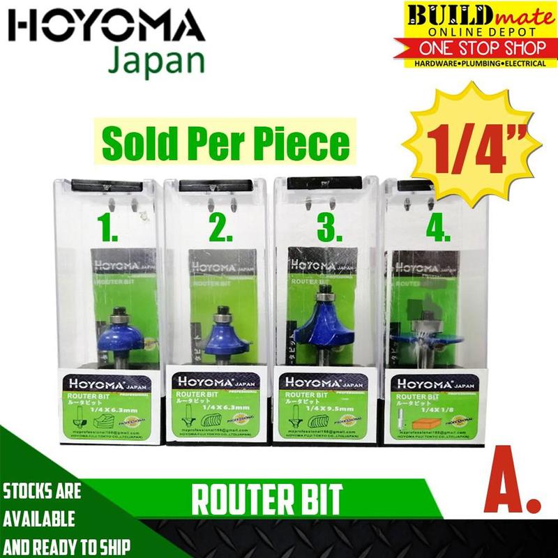 HOYOMA 1/4" Router Bits (SOLD PER PIECE) •BUILDMATE• - TikTok Shop ...