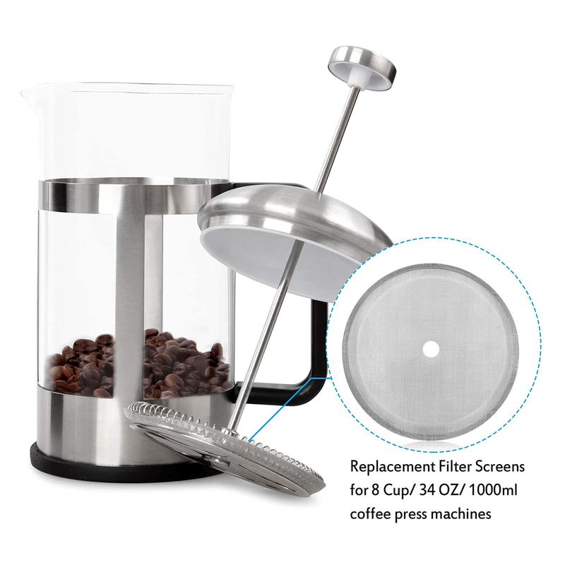 Chao French Press Coffee Filter Mesh 5x 350ml/800ml/1000ml Reusable ...