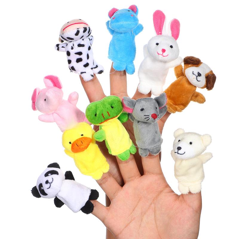 10 Pcs Finger Puppet Kids Dolls Mini Puppets Hand Toys Plushies ...