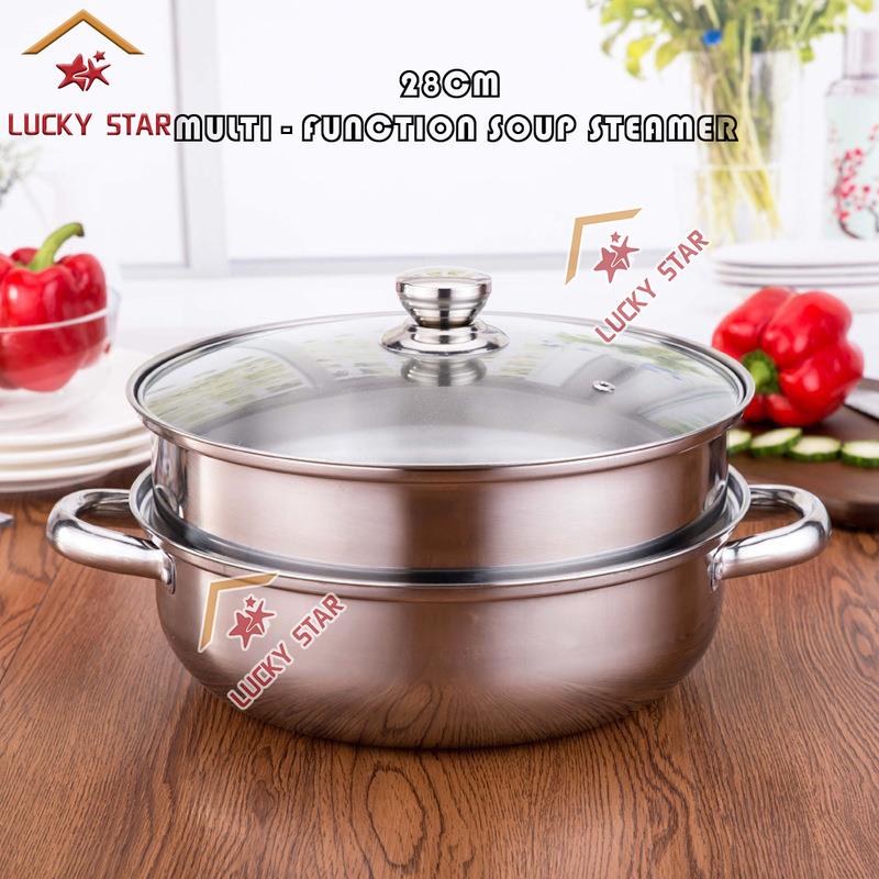 28CM 2Layer Multi-Function Soup Steamer Pot Stainless Steel Soup - TikTok Shop Philippines