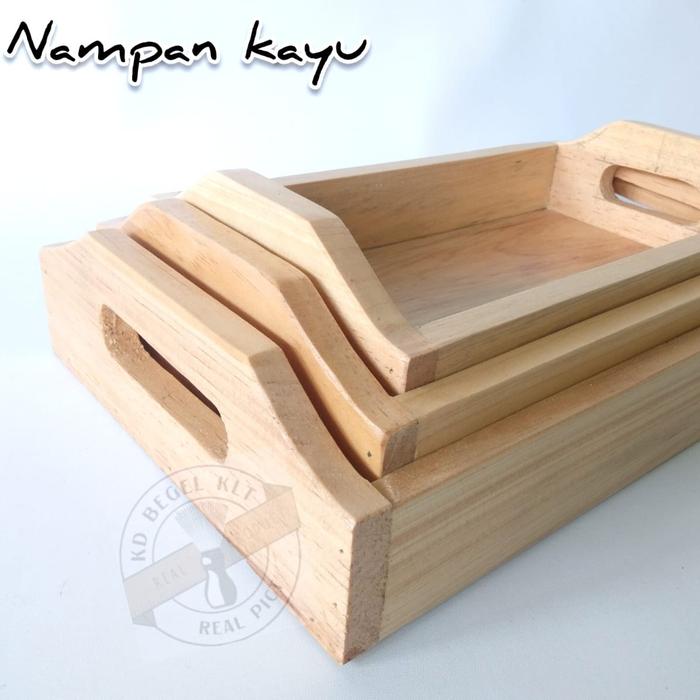 Promo Nampan Baki Kayu Kotak Serbaguna Material Kayu Pinus Ukuran Besar ...