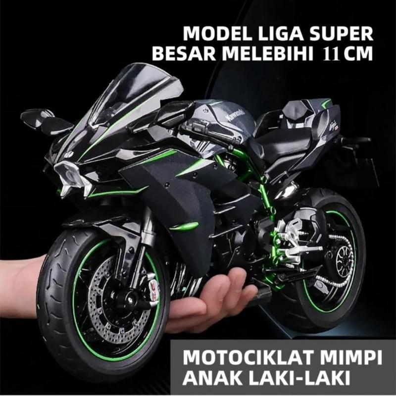 TWH 1:18 Miniatur Motor Alloy Ninja H2R & Ducati - Mainan Edukasi ...