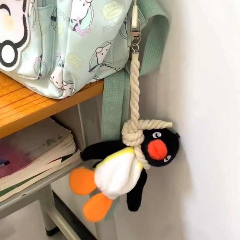 Kids Toy Stuffed Animal Pingu Plush Toy Cartoon Hang Rope Pingu ...