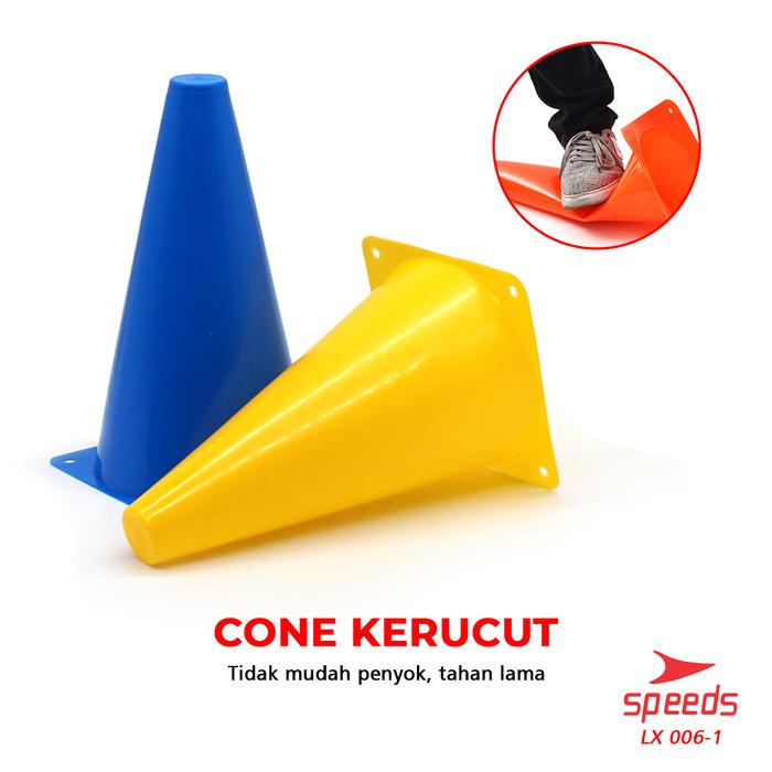 Promo SPEEDS Cone Kerucut Marker Tinggi 23cm Latihan Olahraga Futsal ...