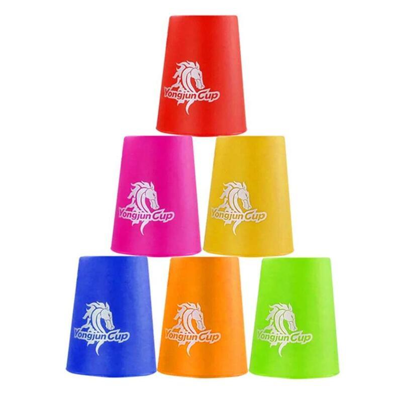 YJ 12Pcs/Set Flying Cups Game Stacked Sport Hollow Hand Speed Training ...