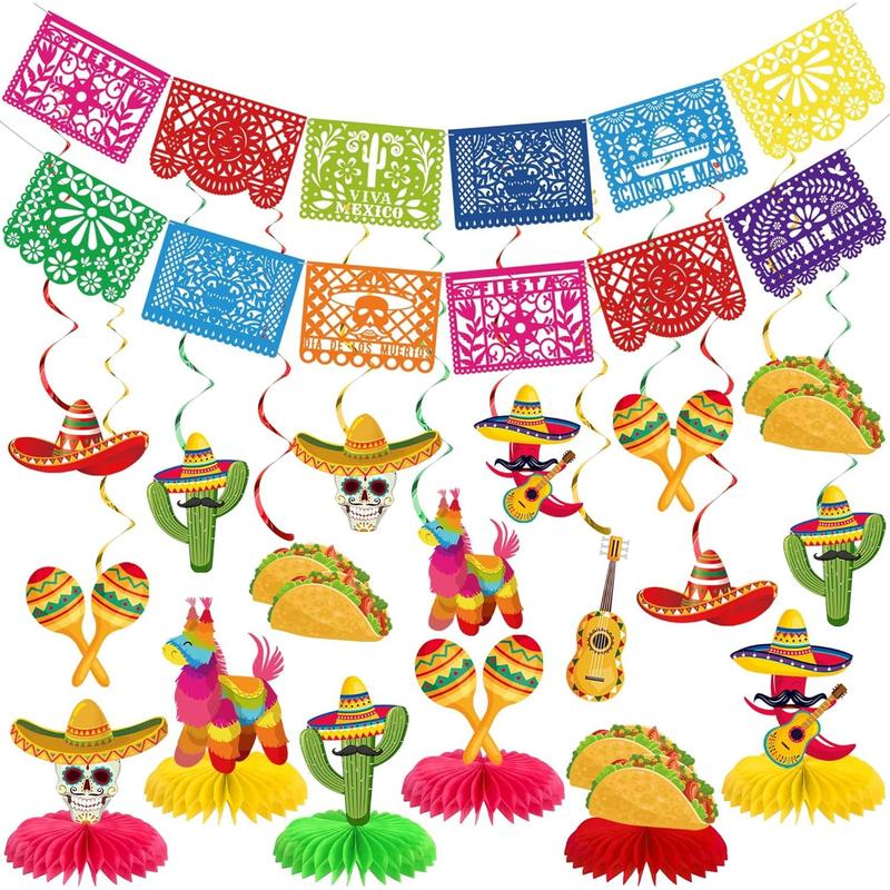 20 count Fiesta Party Decorations Set Mexican Cinco De Mayo Mexico ...