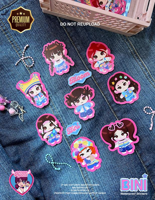 BINI CHIBI Waterproof Vinyl Matte Stickers by KRAEYONS - TikTok Shop ...