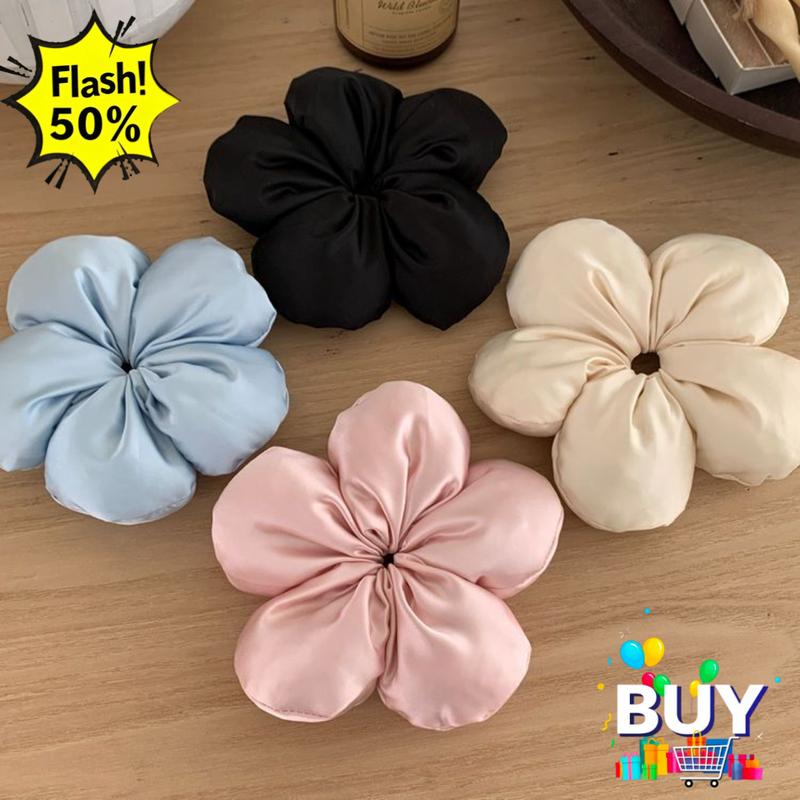 Ikat Bunga Span 3D Roti 3D Tali Scrunchie Ikat Aksesori Hiasan - TikTok ...