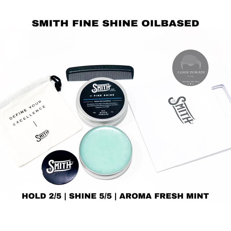 POMADE SMITH FINE SHINE LIGHT OILBASED FREE SISIR, STICKER & POUCH ...