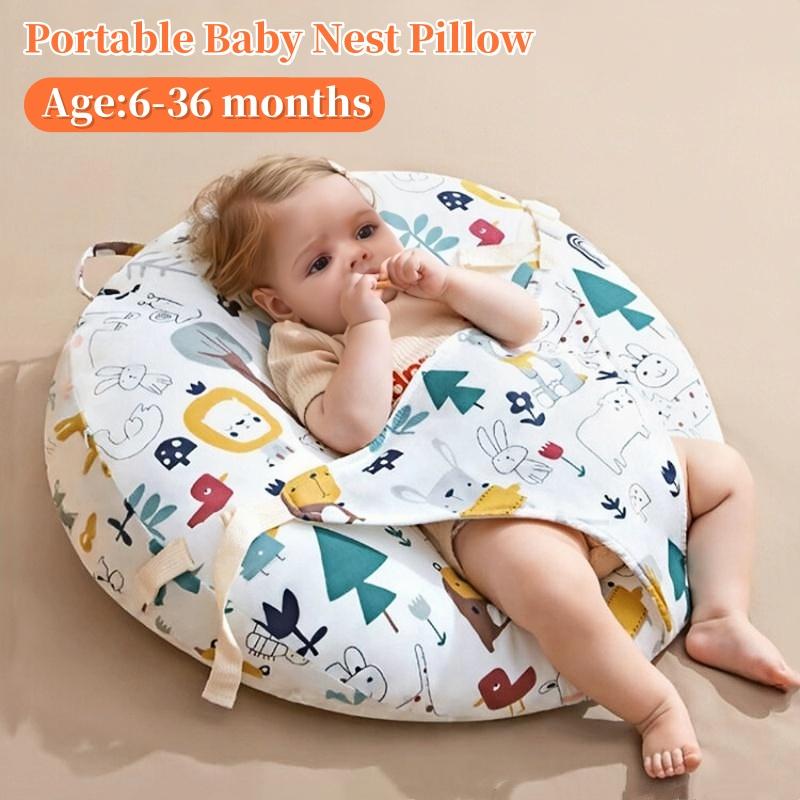 Newborn Baby Nest Pillow Anti-spitting Milk Pillow 15 Slope Feeding ...
