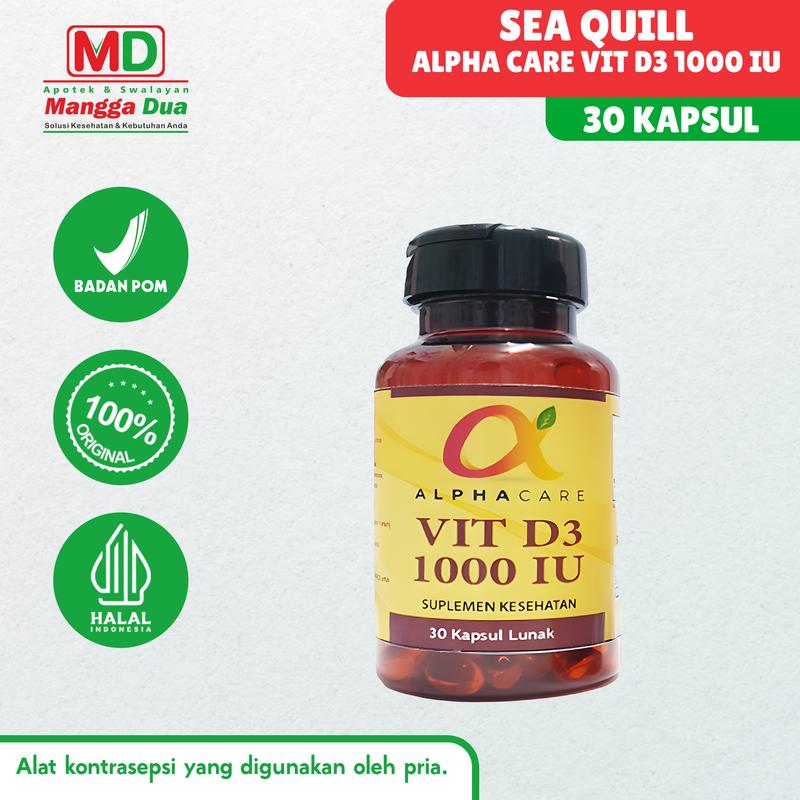 Alpha Care Vit D3 1000IU Isi 30 Original Resmi BPOM - Shop | Tokopedia