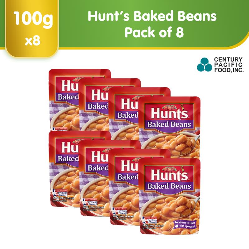 Hunt's Baked Beans 100 grams - Pack of 8 - Good Source of Fiber ...