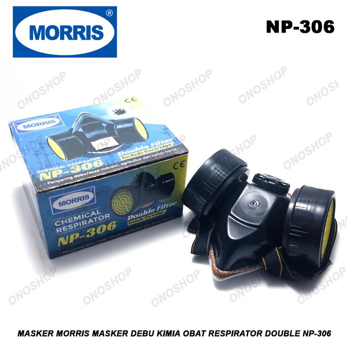 Jual Masker Morris Masker Debu Kimia Obat Respirator Double NP-306 ...