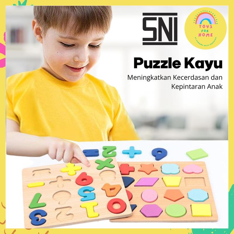 Mainan Anak Papan Puzzle Imajinasi Angka Huruf Shape TOYSFORHOME - Shop ...