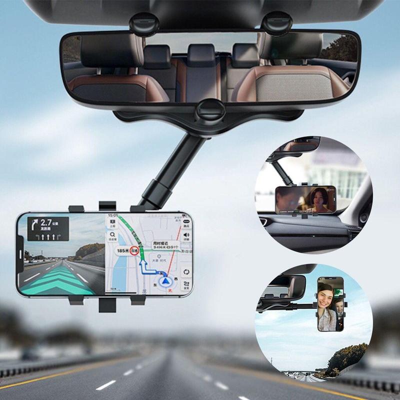 Mini Car Mirror Clip Phone Holder Anti-Shock in Car Rear Vie - TikTok ...