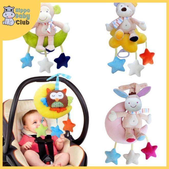 Baby Plush Musical Puller Crib Bed Stroller Hanging Early Education ...