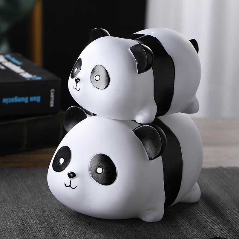 Creative Large Cute Panda Savings Bank Large Capacity Vinyl Anti-Fall ...