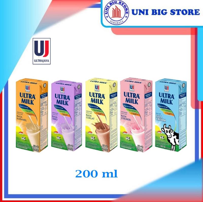 Susu Ultra Milk UHT - FULLCREAM - TARO - STAWBERRY - COKLAT 200 - Shop ...