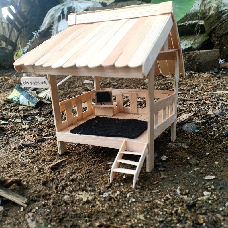 miniatur pos kampling pos ronda terbaru prakarya kerajinan stik - Shop ...