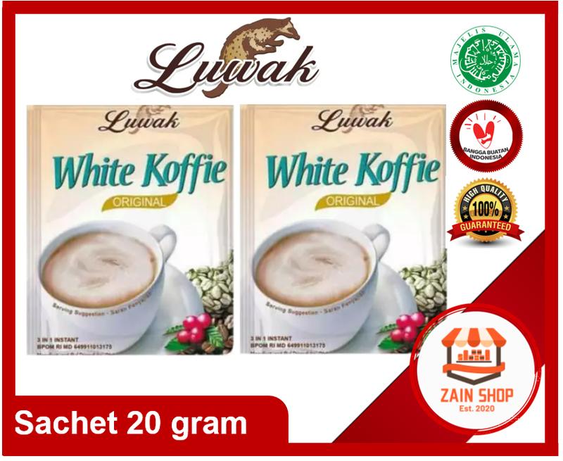 Luwak White Koffie Original Indonesia 1 saset 20 gram - TikTok Shop ...