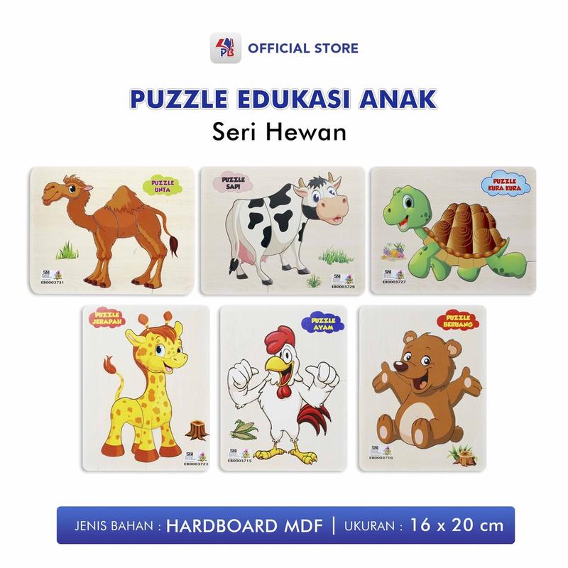 Puzzle Edukasi Anak / Puzzle Anak / Puzzle Kayu / Puzzle Seri Hewan ...