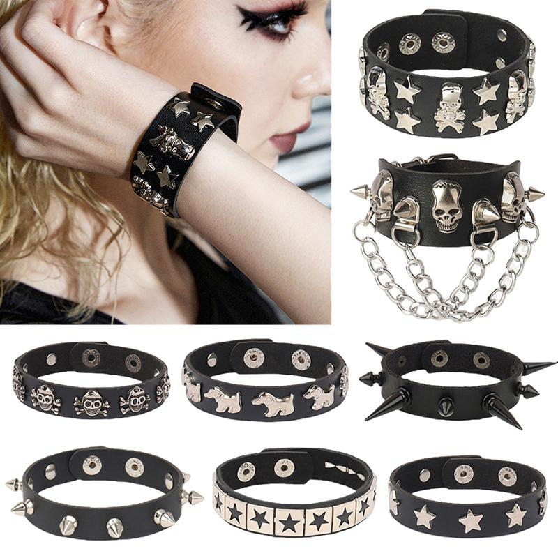Gelang kulit lelaki, Punk Rock, Goth, barang kemas, Cosplay, - TikTok ...