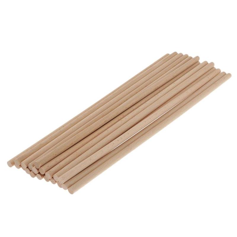 20Pcs Natural Wooden Dowel Rods, Unfinished Hardwood Craft Sticks ...