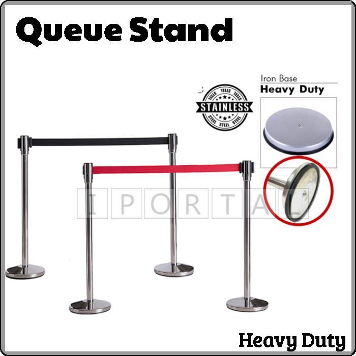Heavy Duty Stainless Steel Queue Up Stand Retractable Belt Q-Up ...