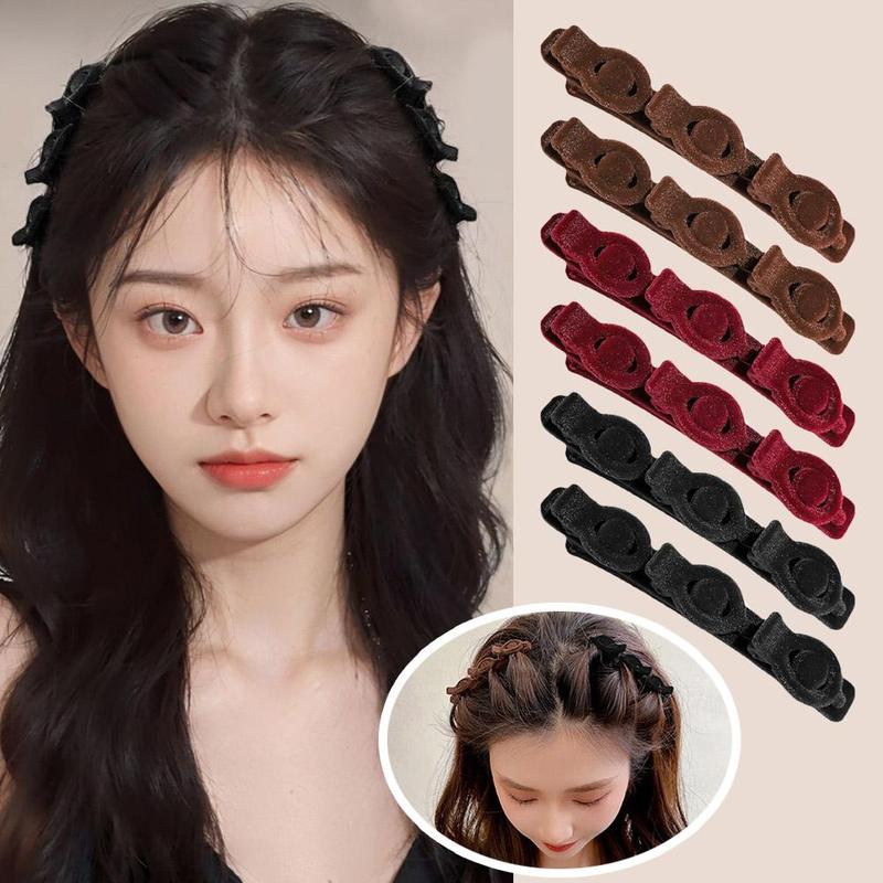 Plush Braid Hair Clip Needle Clip Women S Bangs Clip Forehea - TikTok ...